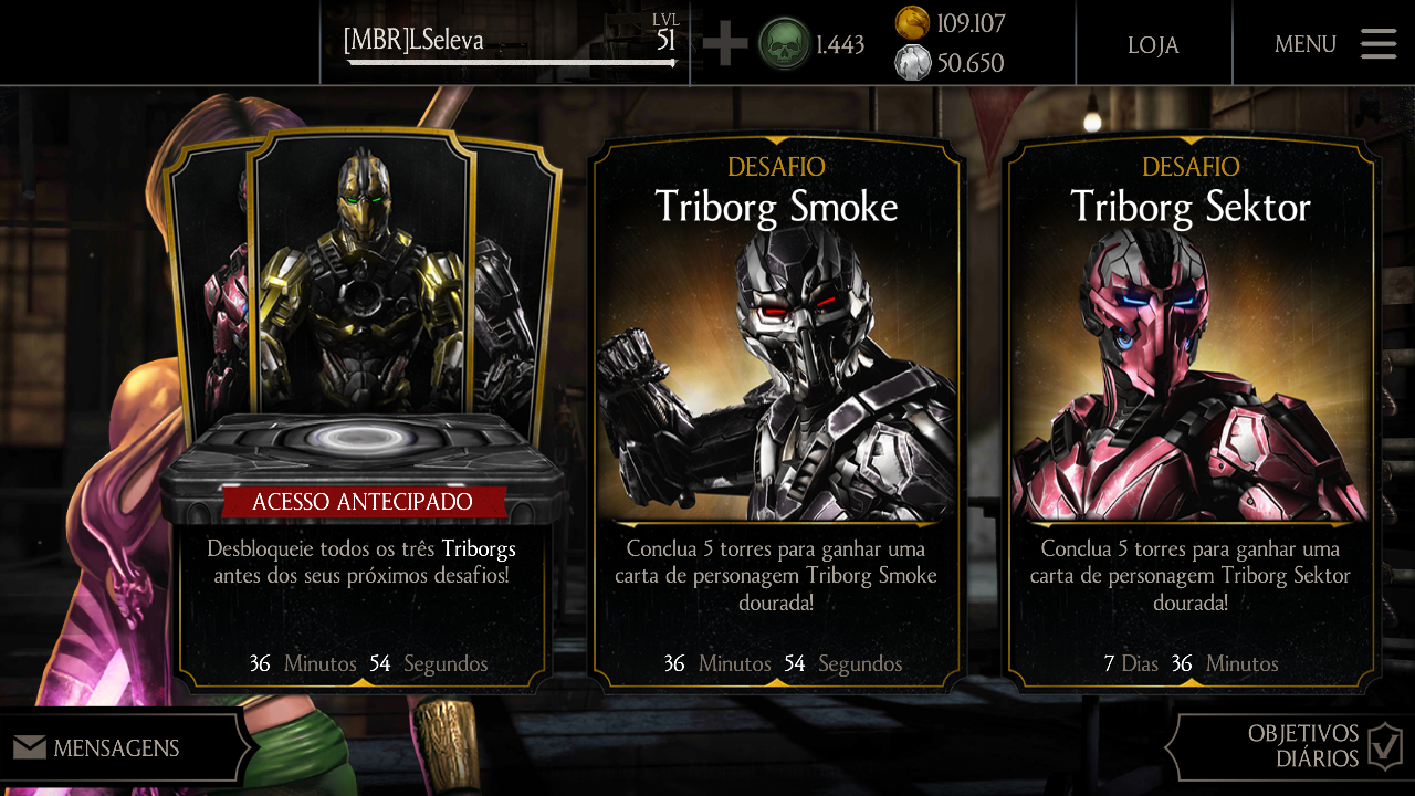 Galáxia Mortal Kombat : Segunda repetição do desafio de Triborg (Sektor)