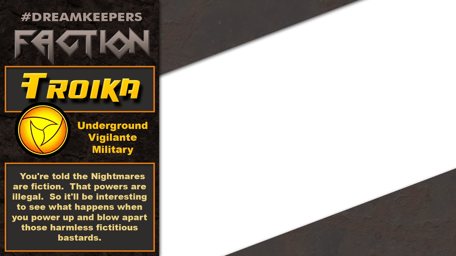 Vivid Creations with Dave and Liz: Faction Contest: Visual assets