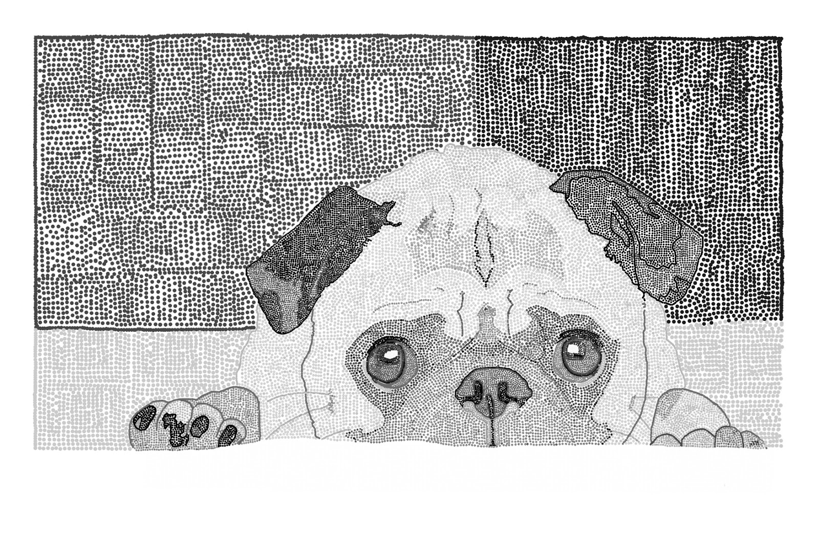 Ulises Pina: Black and White Animal Pointillism