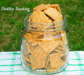 Ambrosia: Whole Wheat Sesame Crackers (Vegan) - Healthy Snacking