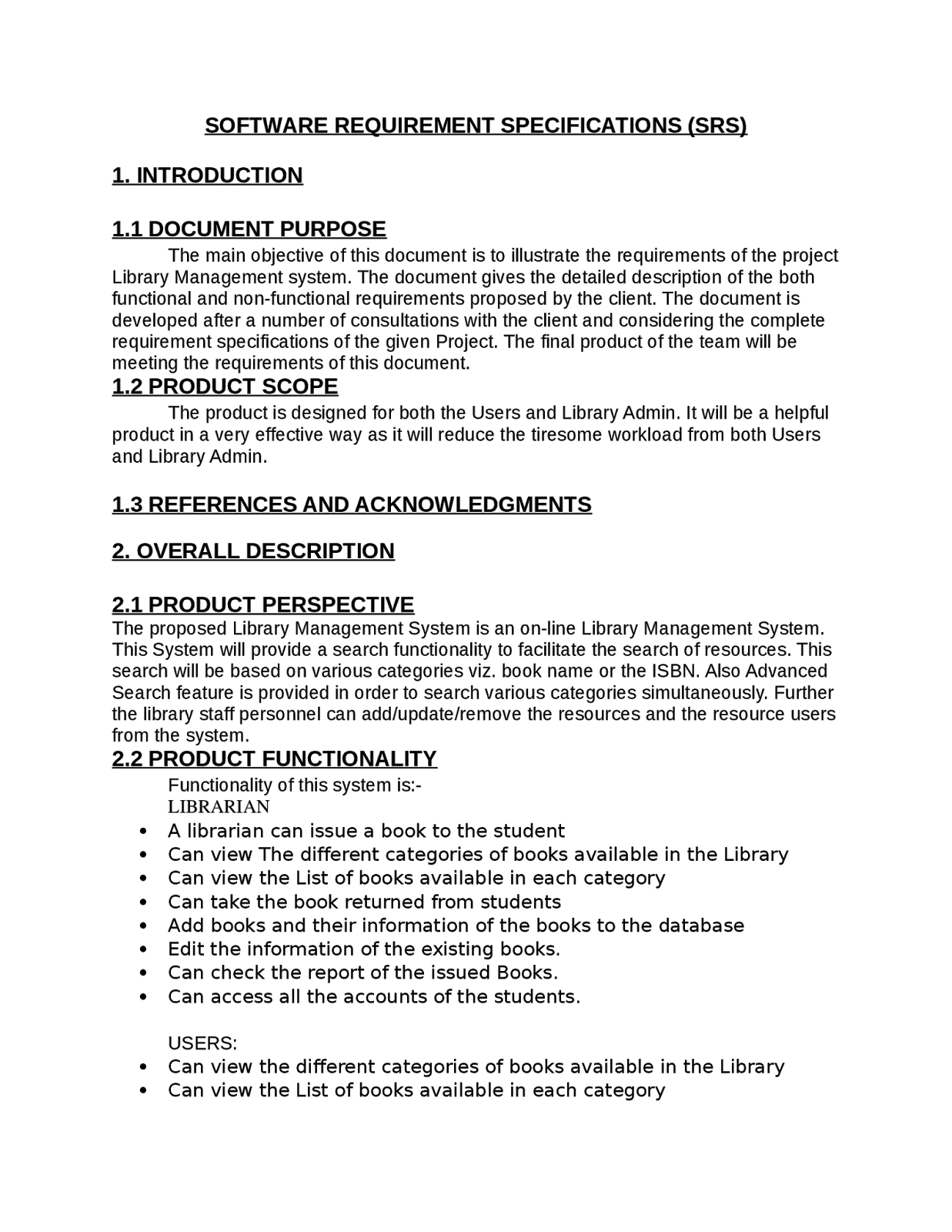 srs for library management system - Scribd india