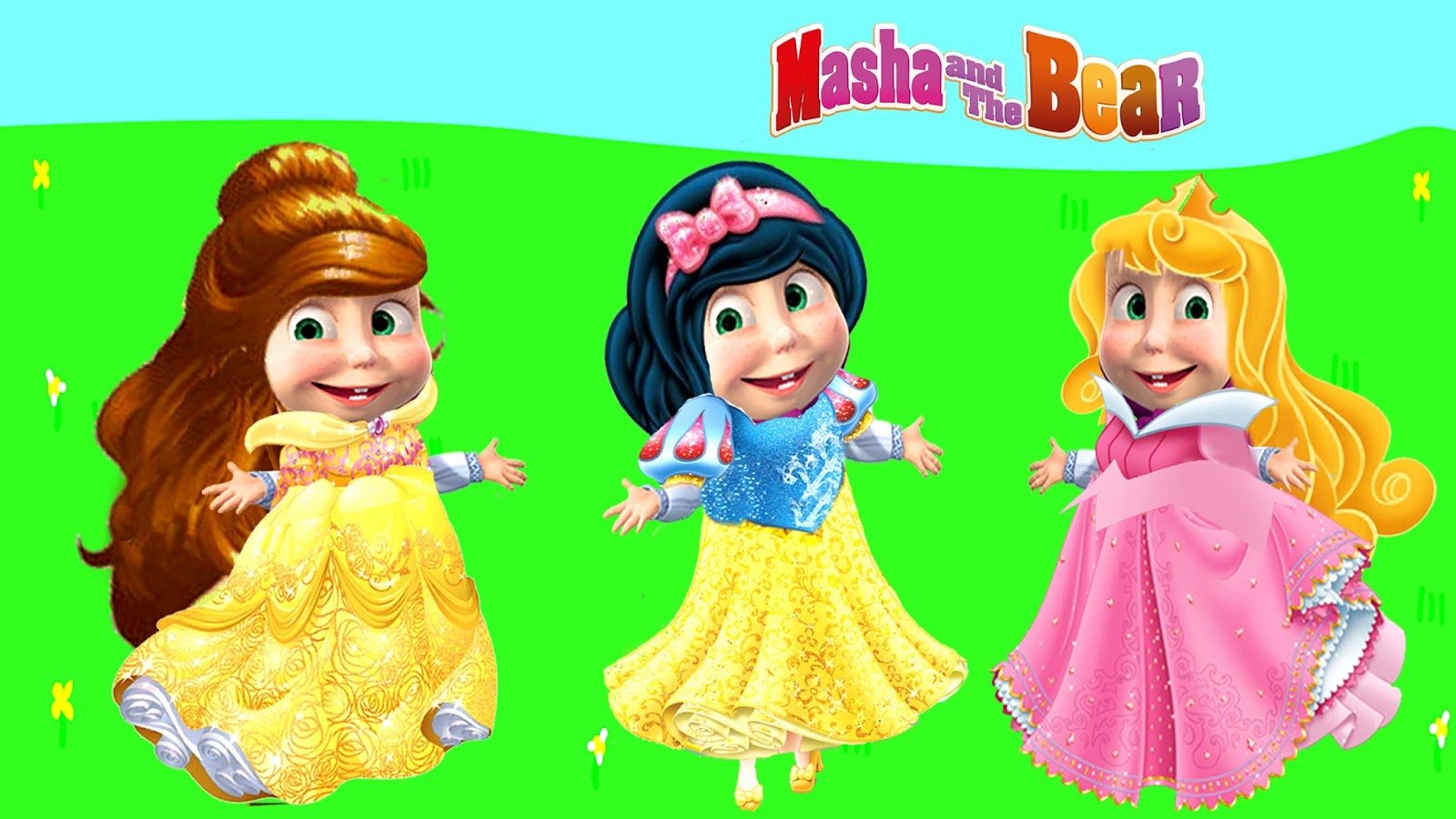 MyFunToys: Masha and the Bear Disfraces Disney Princess y el Oso La ...