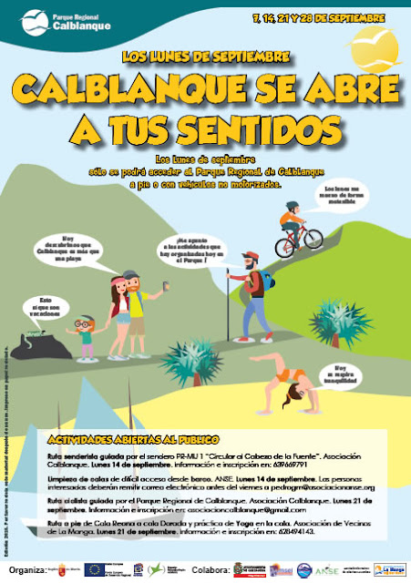 Asociación Calblanque Programa De Actividades De Los Lunes Sin Coche