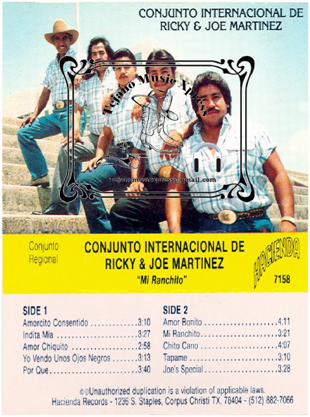 TMX: Conjunto Internacional De Ricky & Joe Martinez - Mi Ranchito