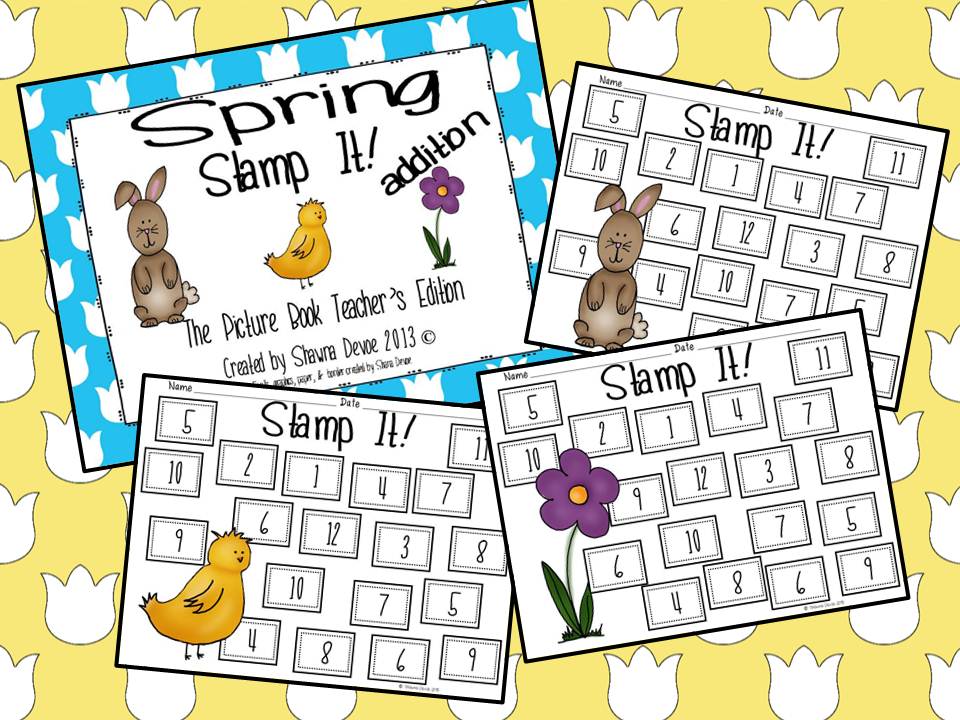 Spring Stamp It! Addition | The Picture Book Teacher's Edition