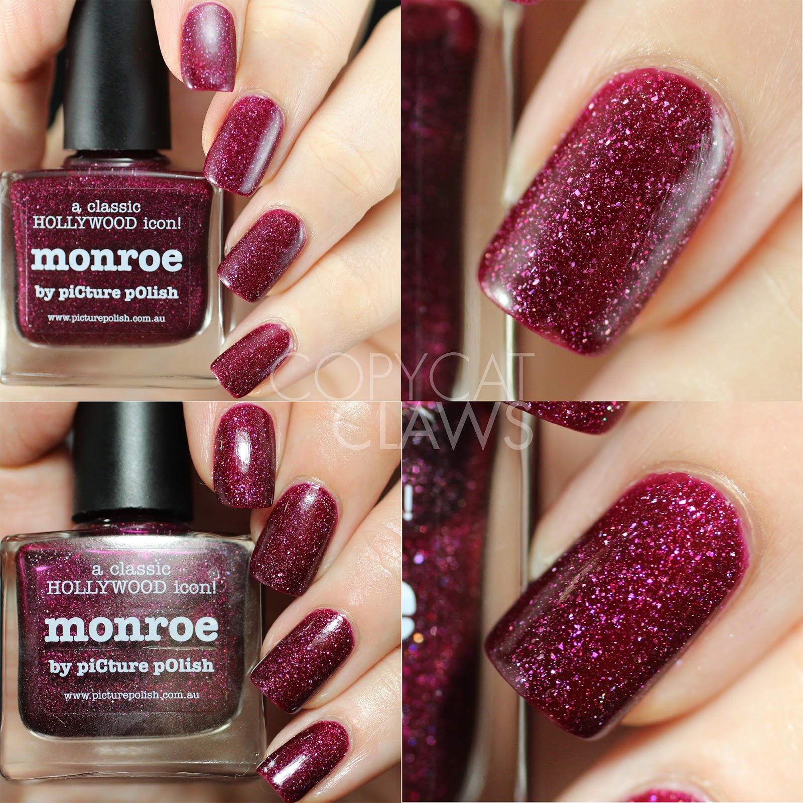 Copycat Claws: Picture Polish Red Holo Comparison
