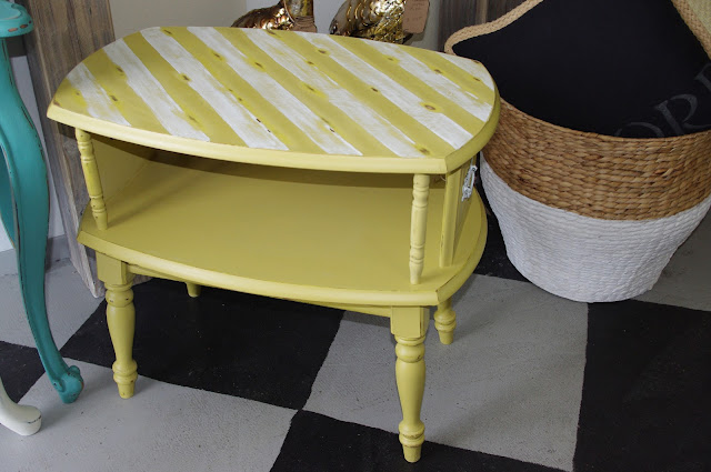 Coastal Chic Boutique: Chartreuse Accent Table - SOLD