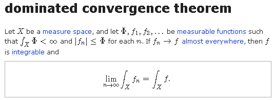 math-crunching: Dominated Convergence Theorem