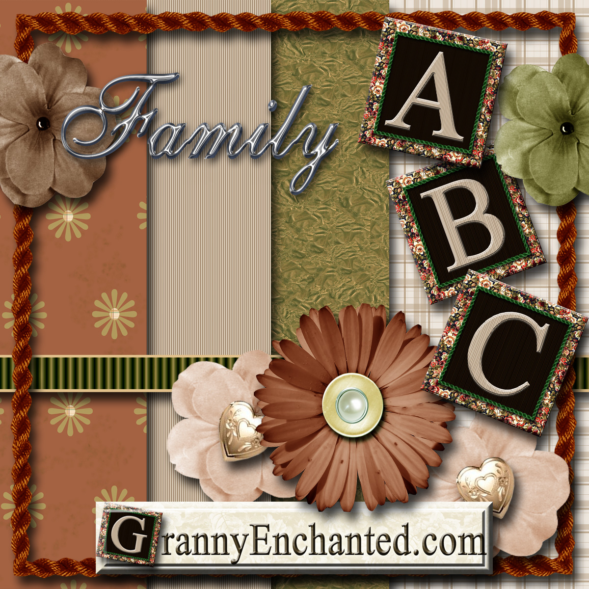 GRANNY ENCHANTED'S BLOG: "Family" JPG Free Digital Scrapbook Kit with ...