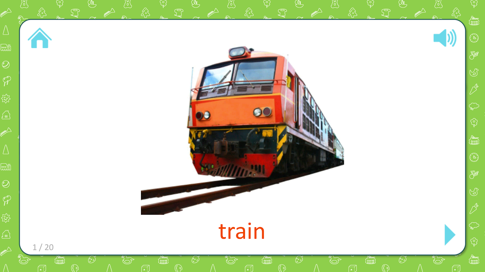 FlashCards For Kids: Train - Transportation - Flashcards for Kids