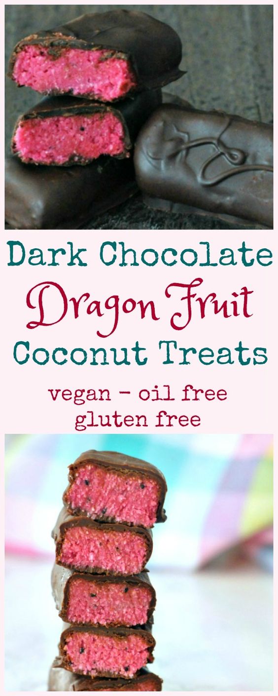 DARK CHOCOLATE DRAGON FRUIT COCONUT TREATS - best online cooking classes