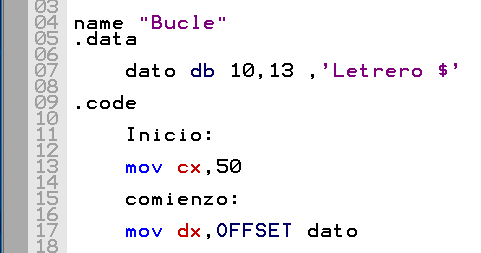 Implementación de la instrucción LOOP