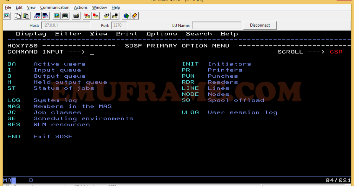 Permitir que todas as opções SDSF ~ Hercules & Mainframe