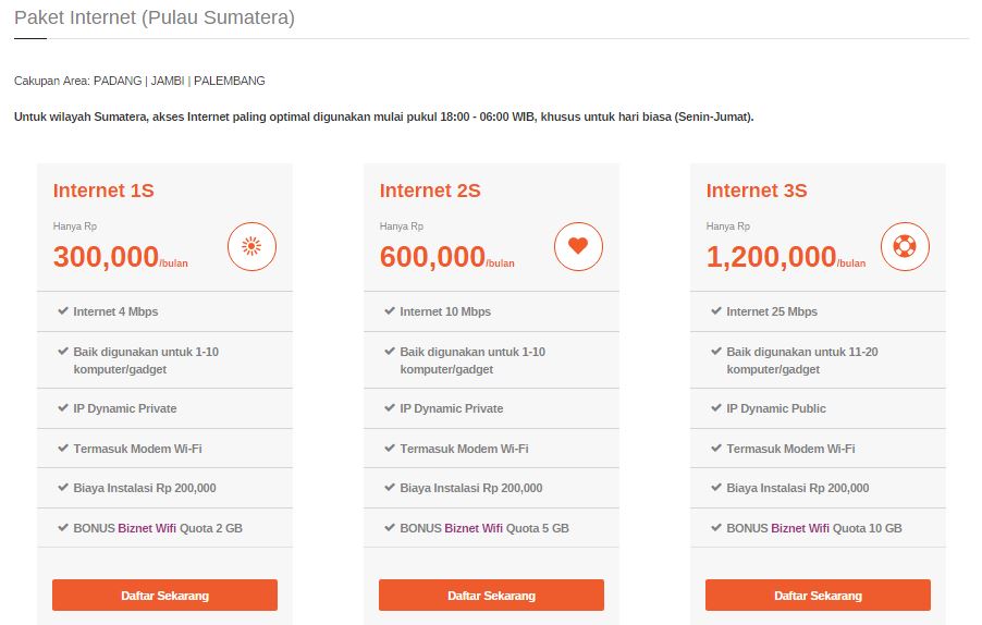 Daftar Harga Paket Internet Rumah Biznet Terbaru 2016 - Coin-Crypto