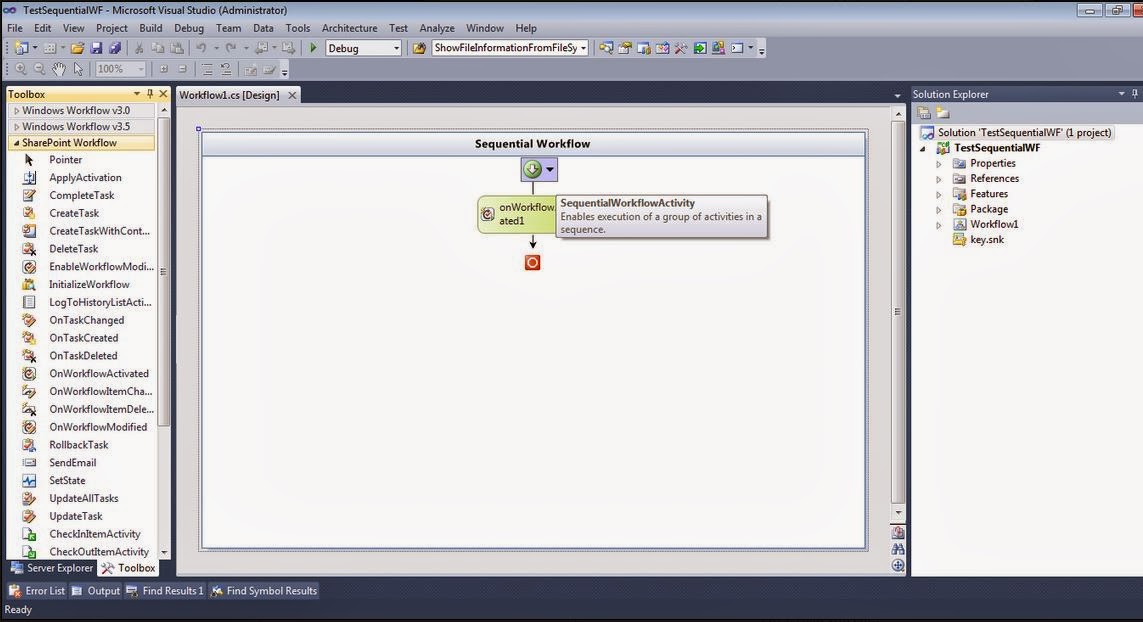 Things to share: Create a sequential workflow using Visual studio 2010 in SharePoint 2010