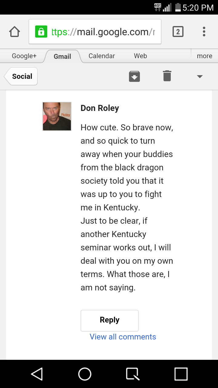 Black Dragon Ninjitsu: I am done talking... Don Roley