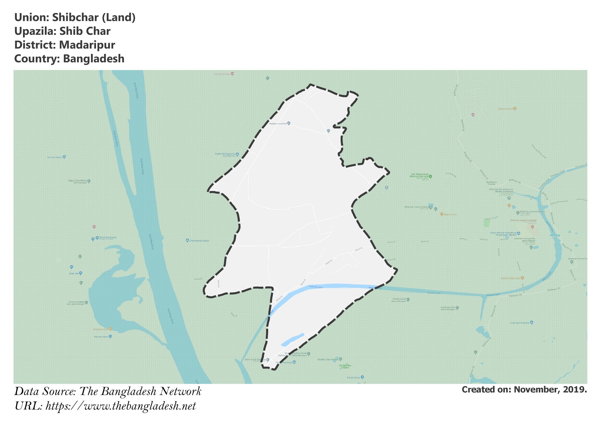 Shibchar Union, Madaripur