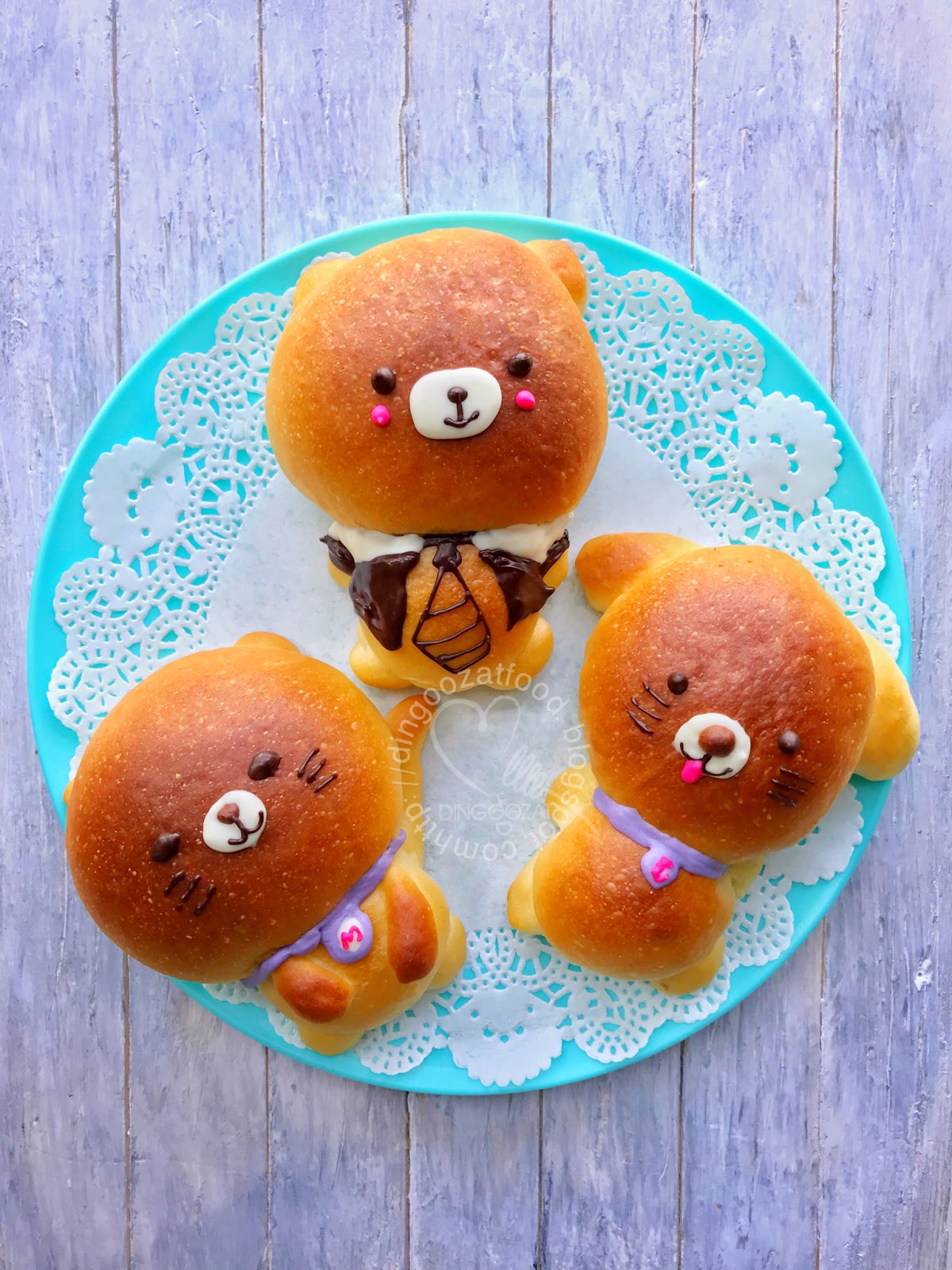 Miki's Food Archives : Teddy Bear Bread 可爱小熊软面包