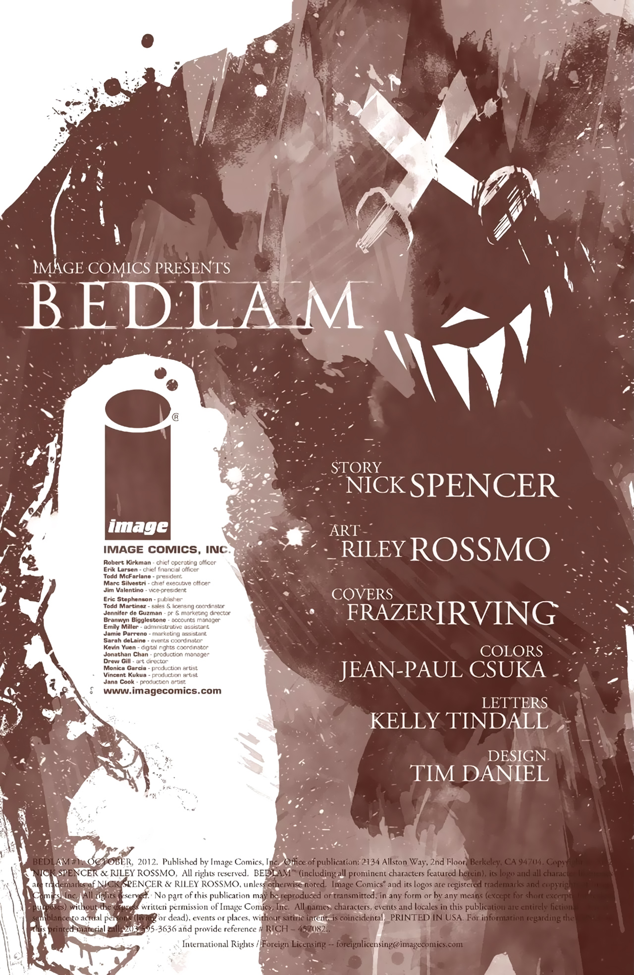 Read online Bedlam comic - Issue #1