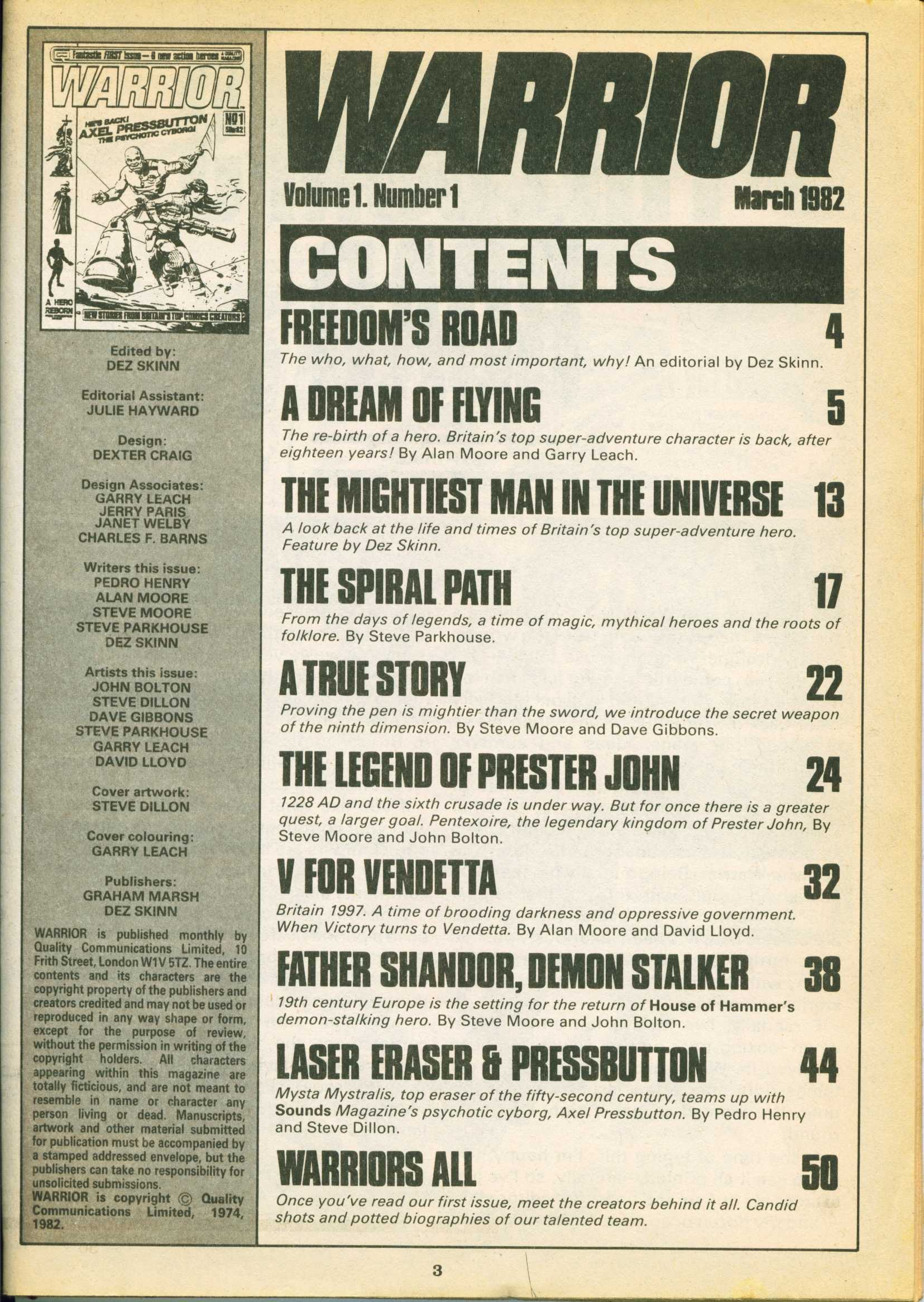 Read online Warrior comic - Issue #1