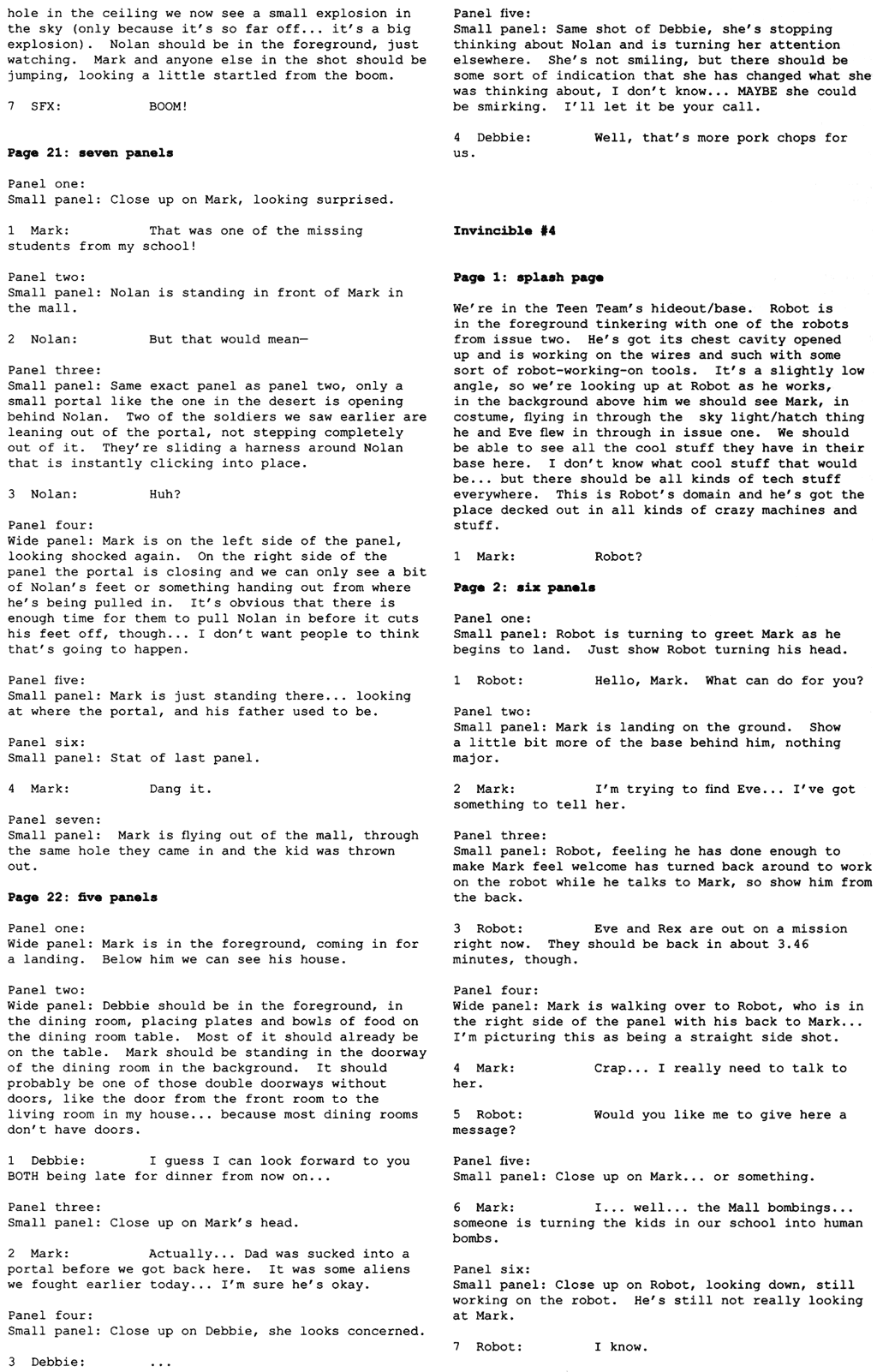 Read online Invincible Script Book comic - Issue # Full