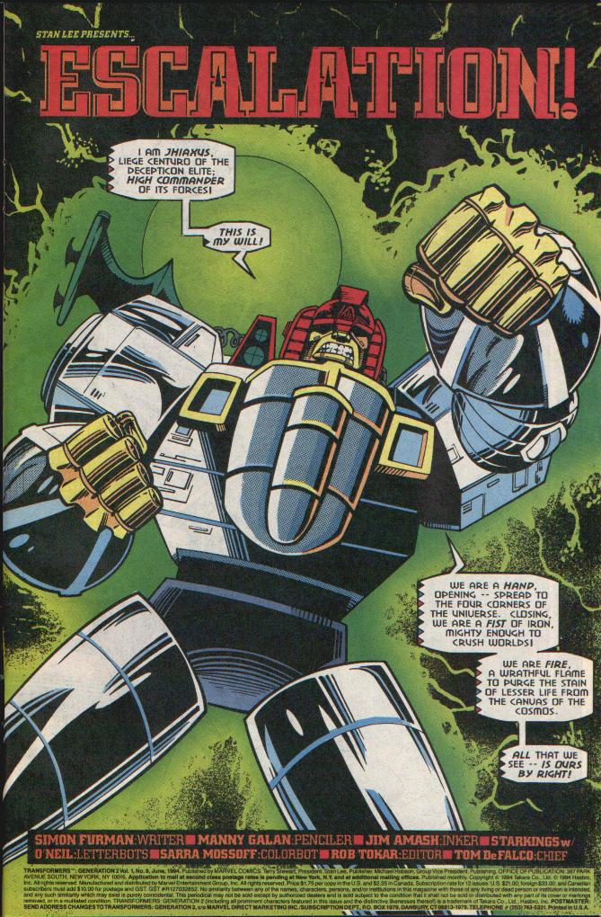 Read online Transformers: Generation 2 comic - Issue #8