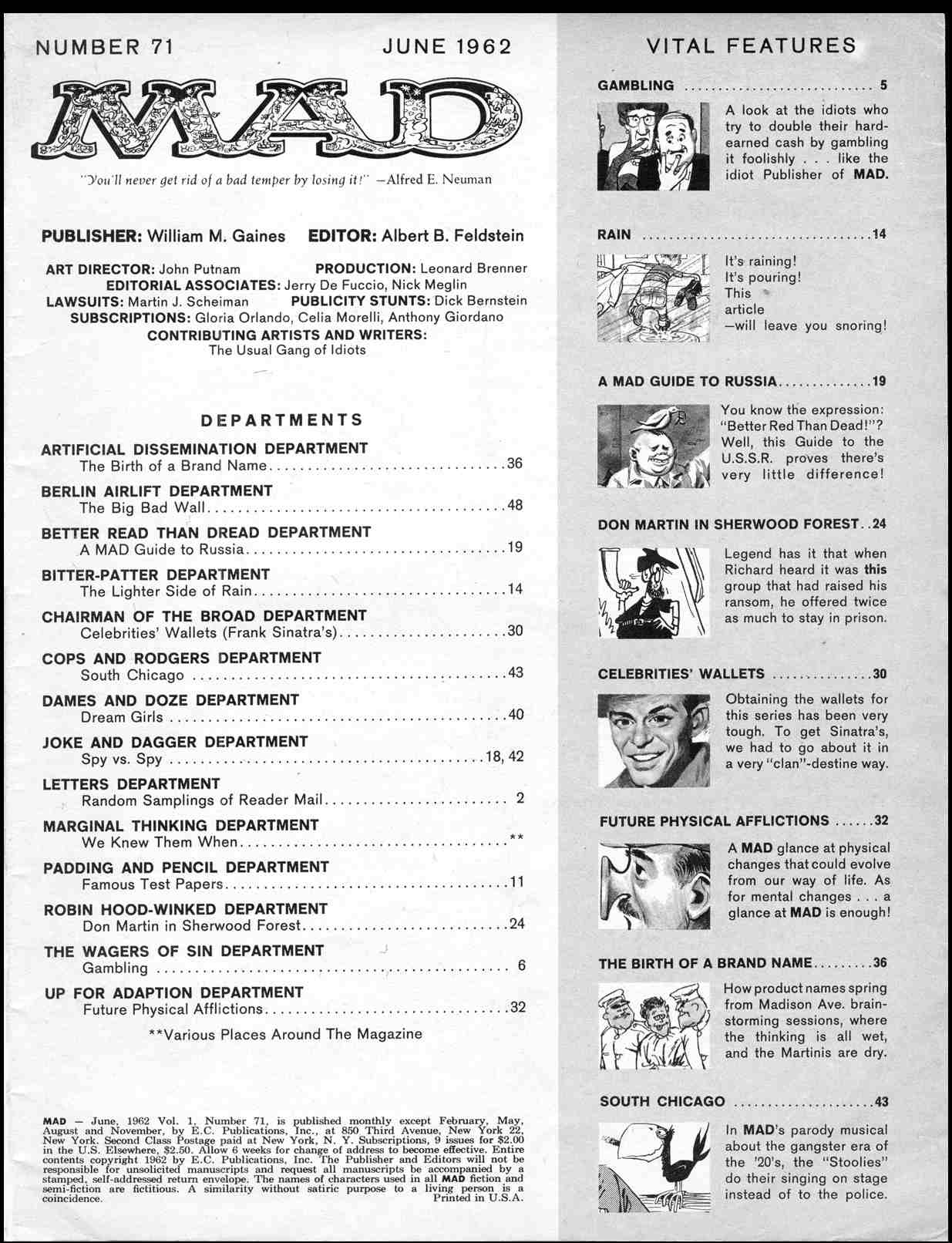 Mad Issue 71 | Read Mad Issue 71 comic online in high quality. Read ...