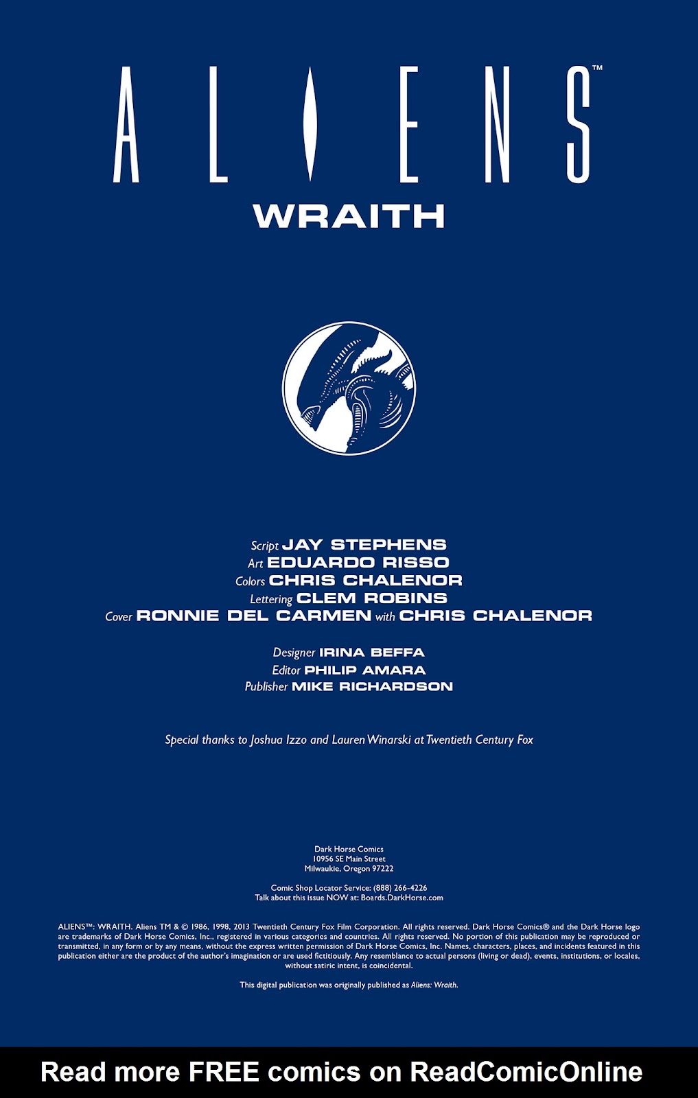 Read online Aliens: Wraith comic - Issue # Full