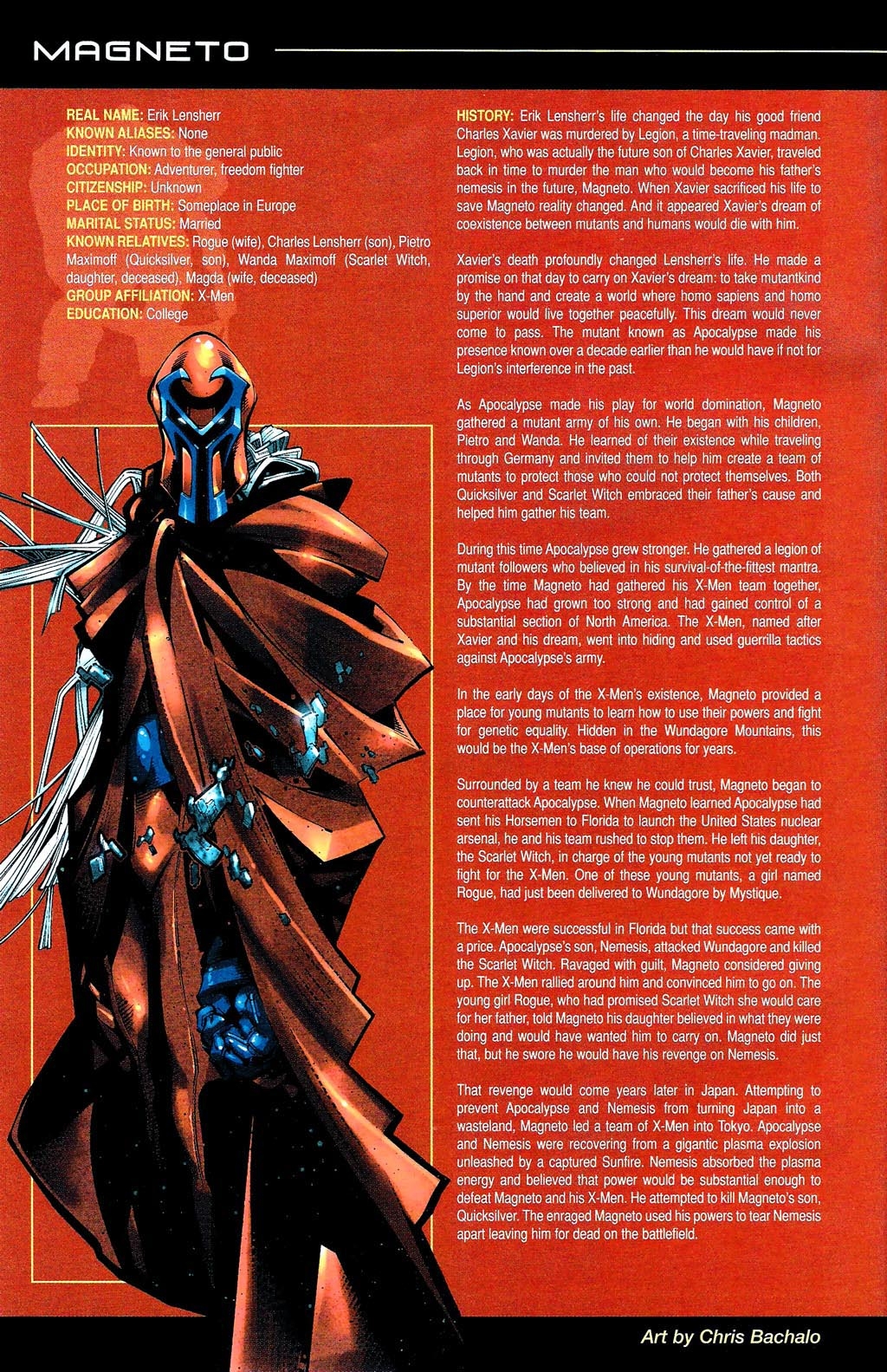 Official Handbook Of The Marvel Universe X Men Age Of Apocalypse 2005 ...