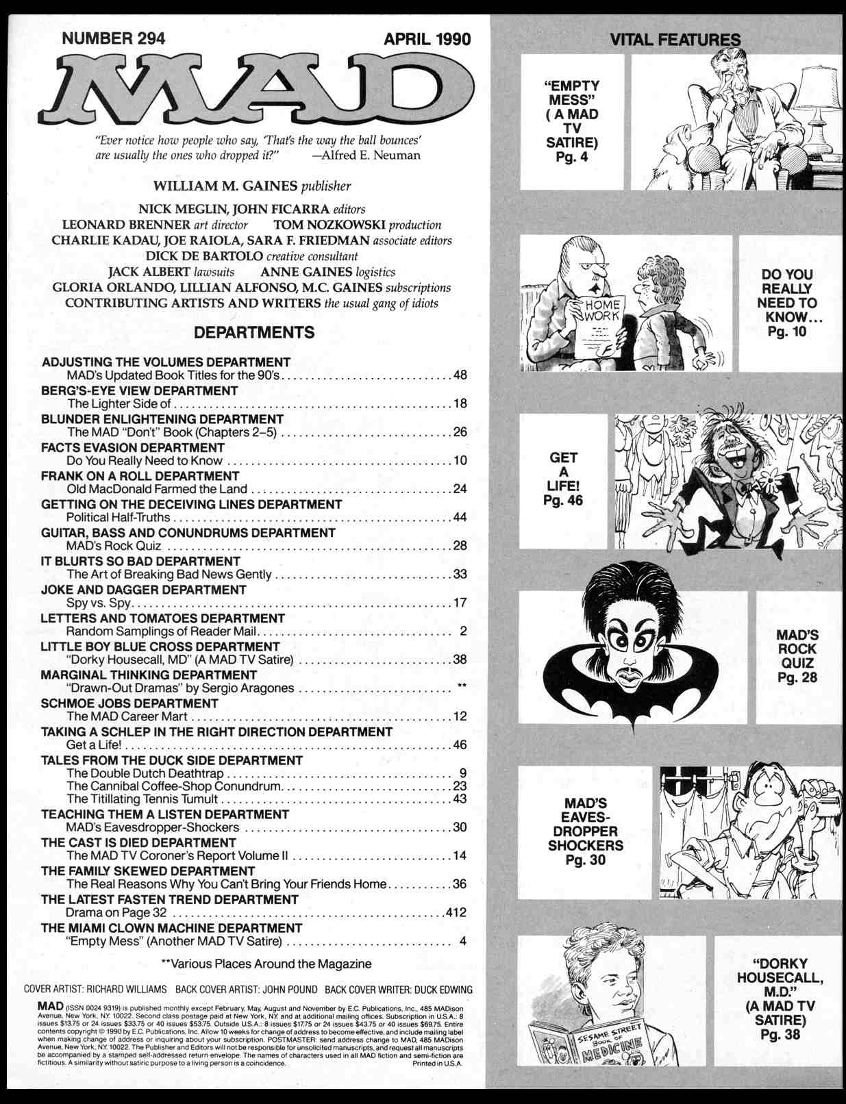 Read online MAD comic - Issue #294