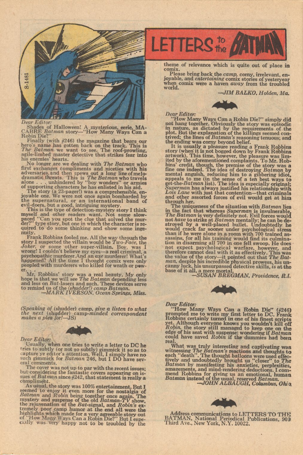 Read online Batman (1940) comic - Issue #249