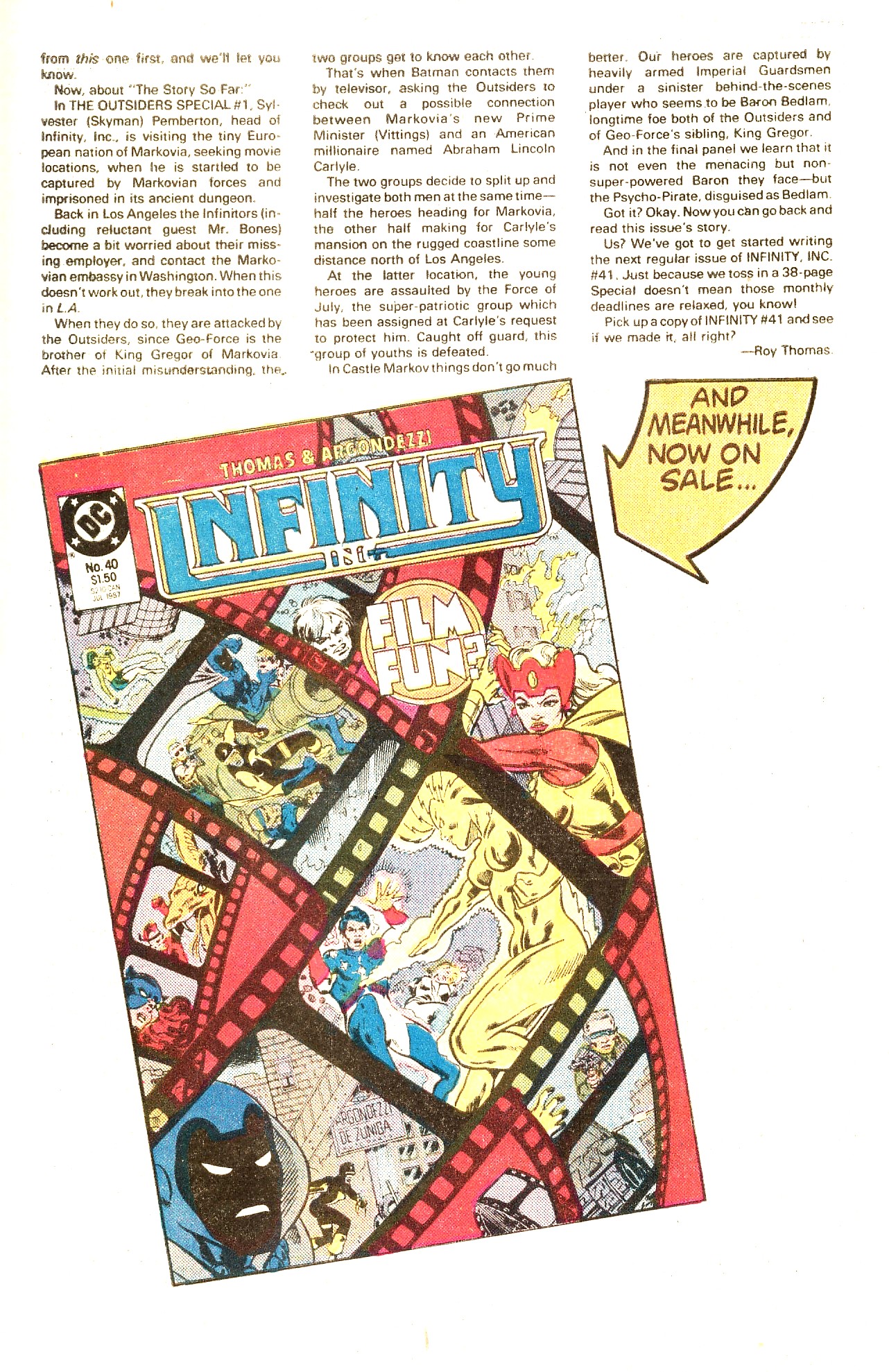 Read online Infinity Inc. (1984) comic - Issue # _Special