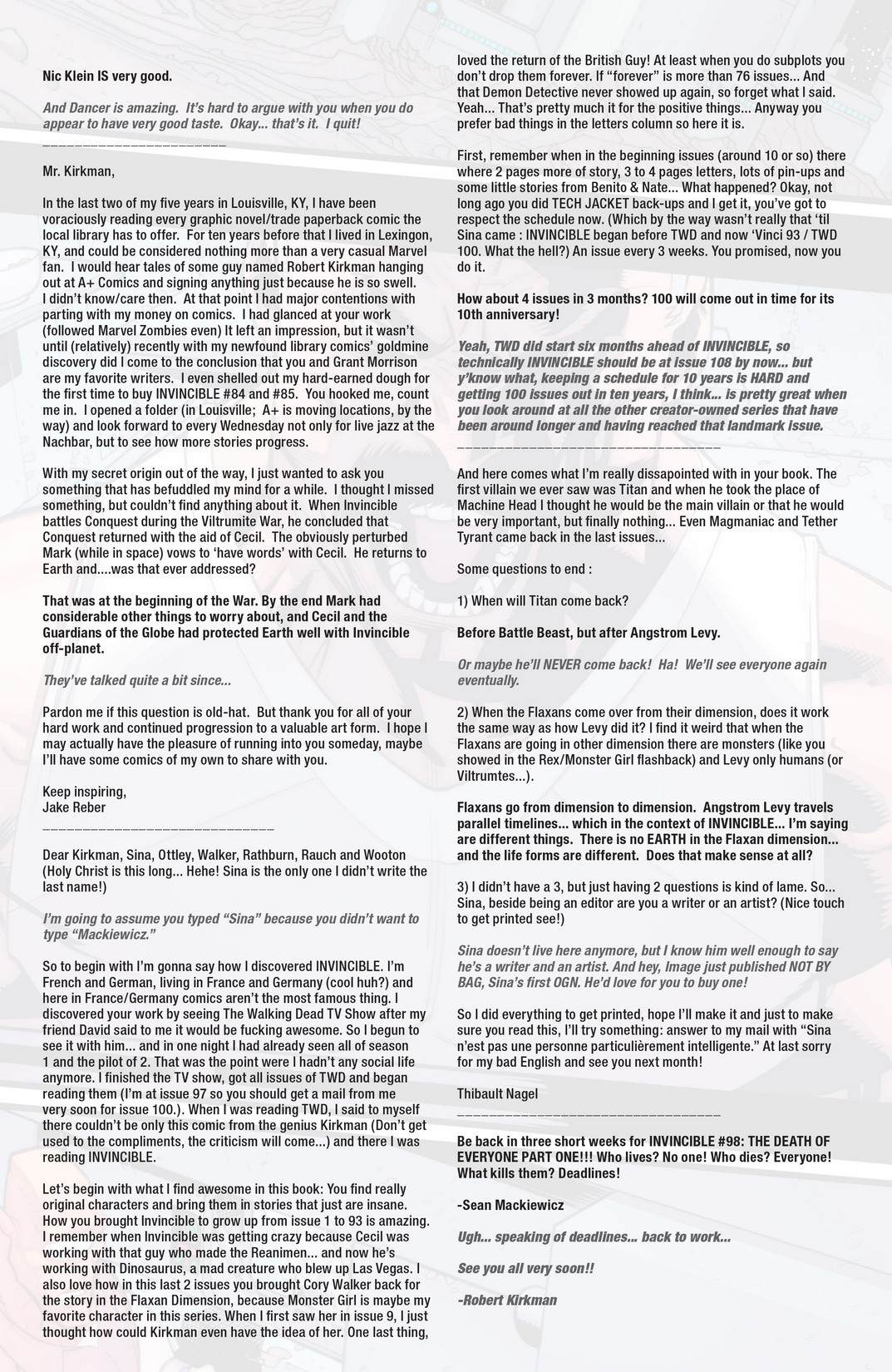 Read online Invincible comic - Issue #97