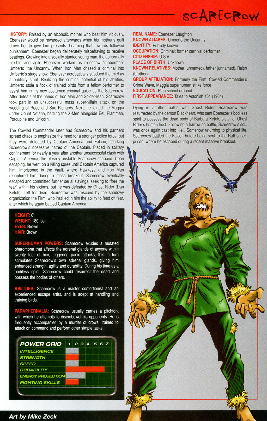 Read online Official Handbook of the Marvel Universe: Horror 2005 comic ...