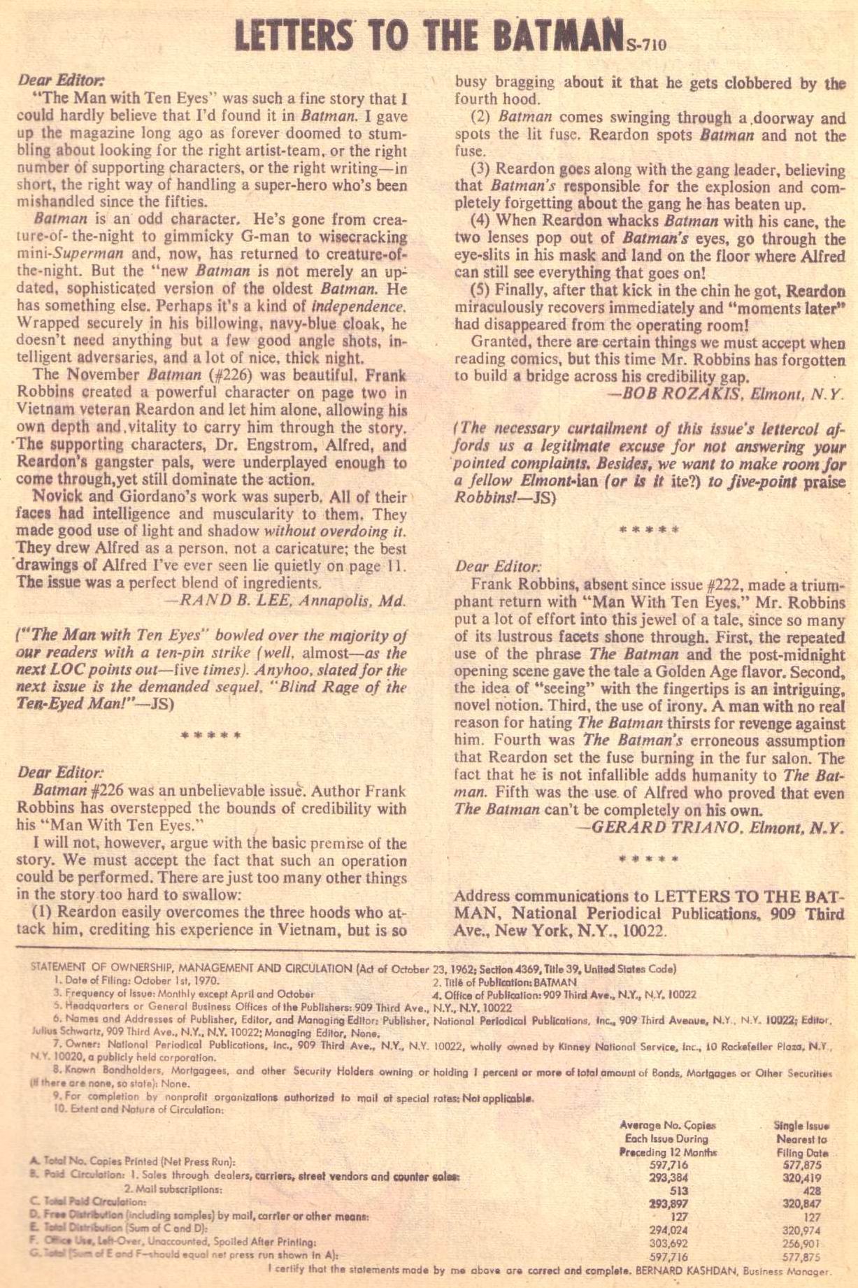 Read online Batman (1940) comic - Issue #230