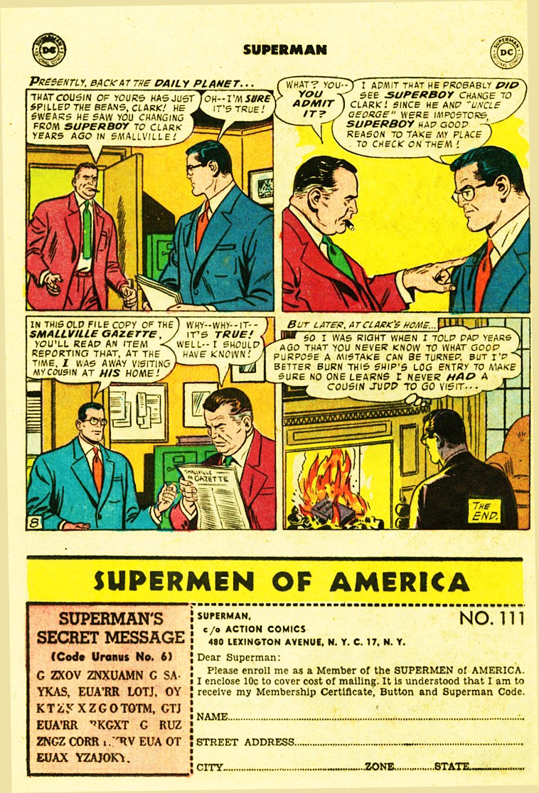 Read online Superman (1939) comic - Issue #111