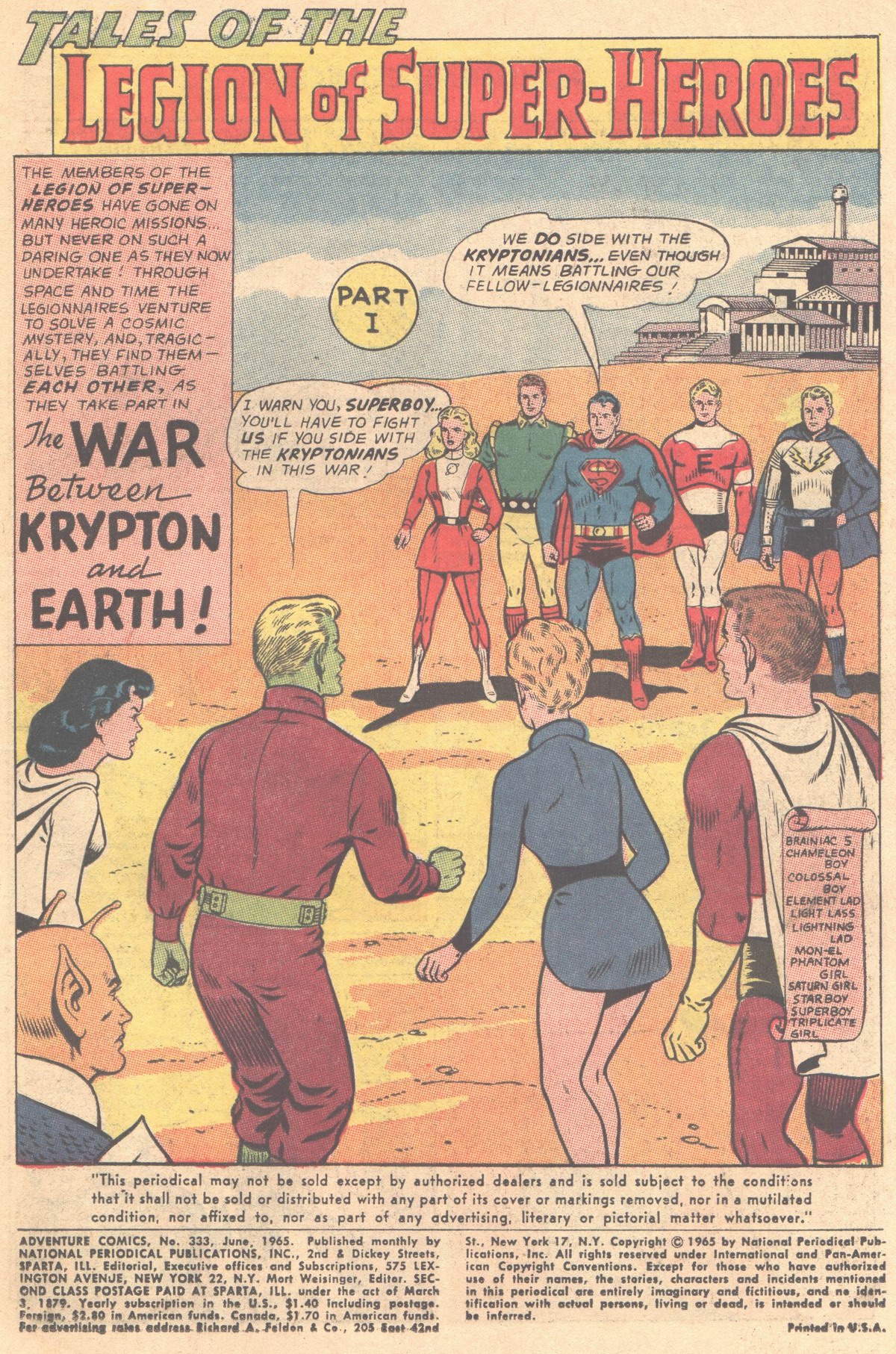 Read online Adventure Comics (1938) comic - Issue #333