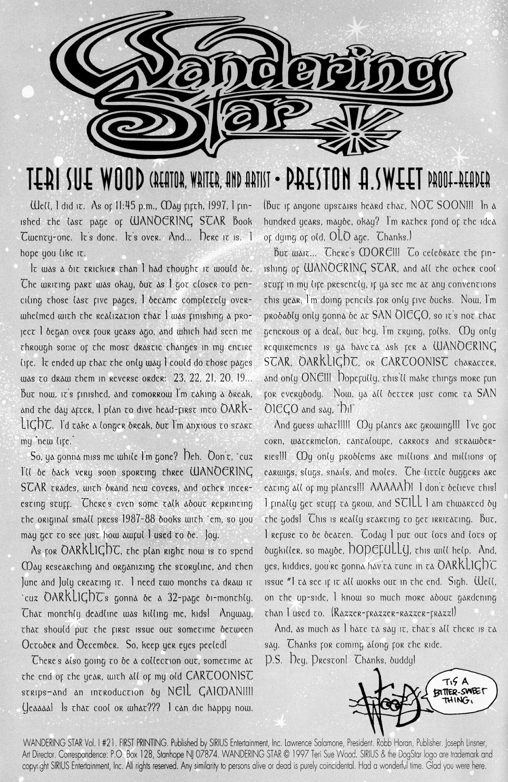 Read online Wandering Star comic - Issue #21