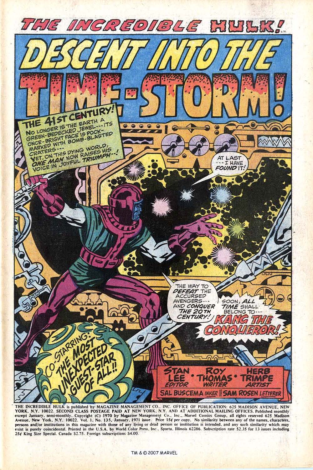 Read online The Incredible Hulk (1968) comic - Issue #135