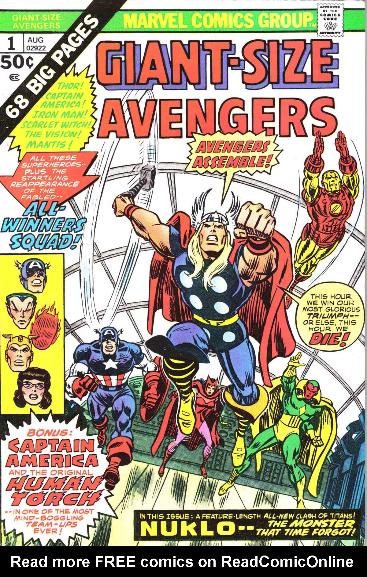Read online Giant-Size Avengers comic - Issue #1