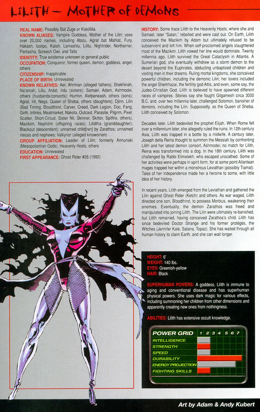 Read online Official Handbook of the Marvel Universe: Horror 2005 comic ...