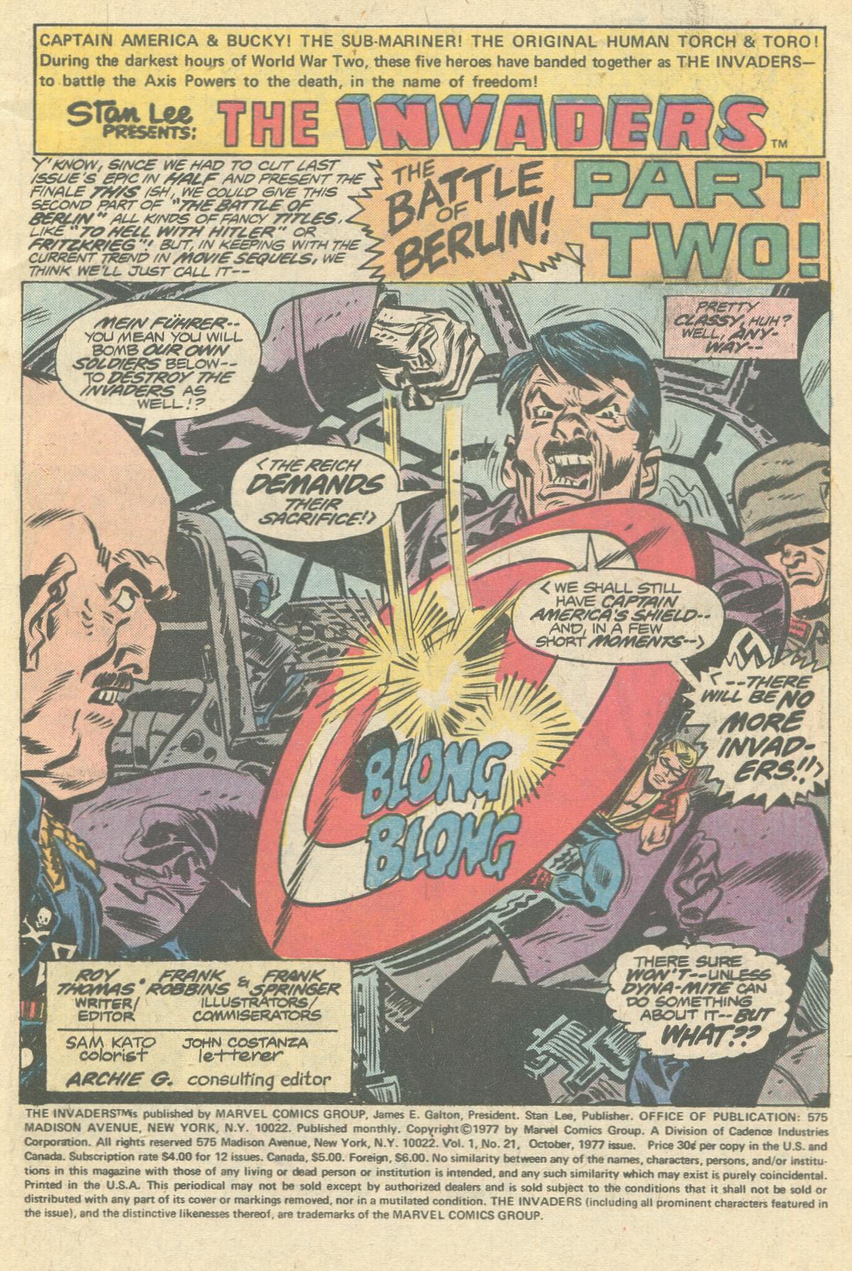 Read online The Invaders (1975) comic - Issue #21