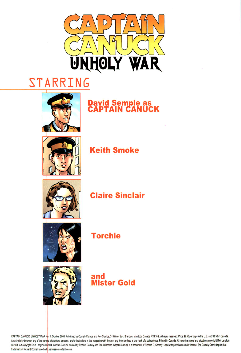 Read online Captain Canuck: Unholy War comic - Issue #1