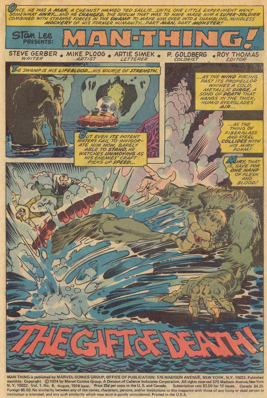 Read online Man-Thing (1974) comic - Issue #8