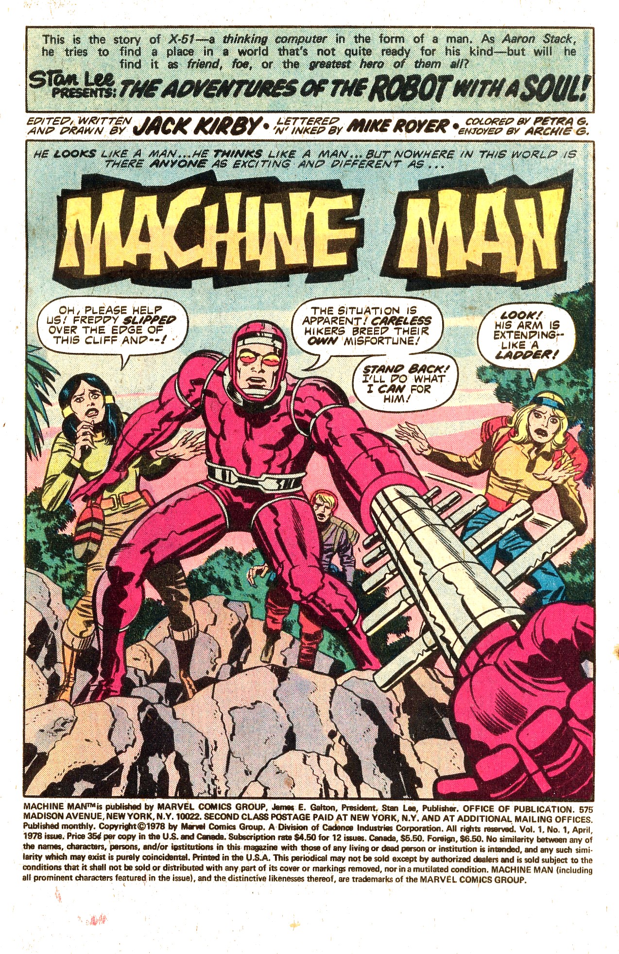 Read online Machine Man (1978) comic - Issue #1