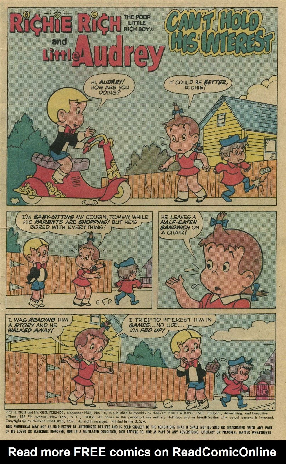 Read online Richie Rich & His Girl Friends comic - Issue #16