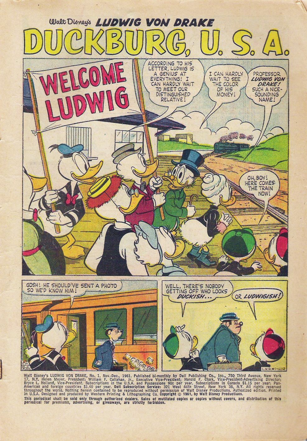 Read online Walt Disney's Ludwig Von Drake comic - Issue #1