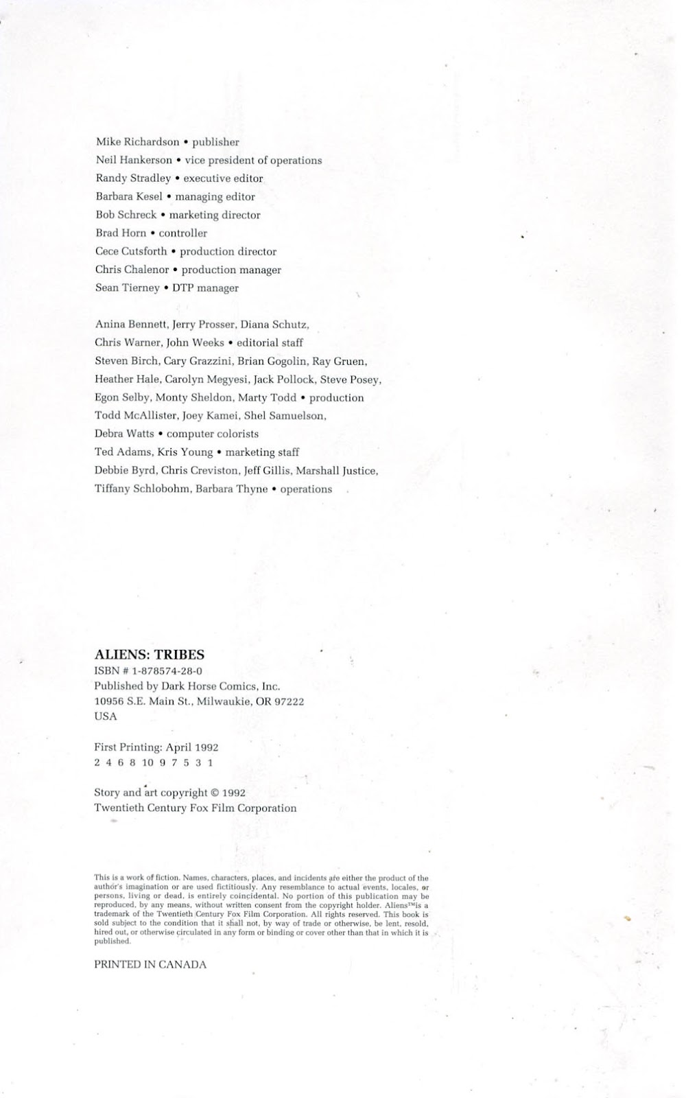 Read online Aliens: Tribes comic - Issue # TPB