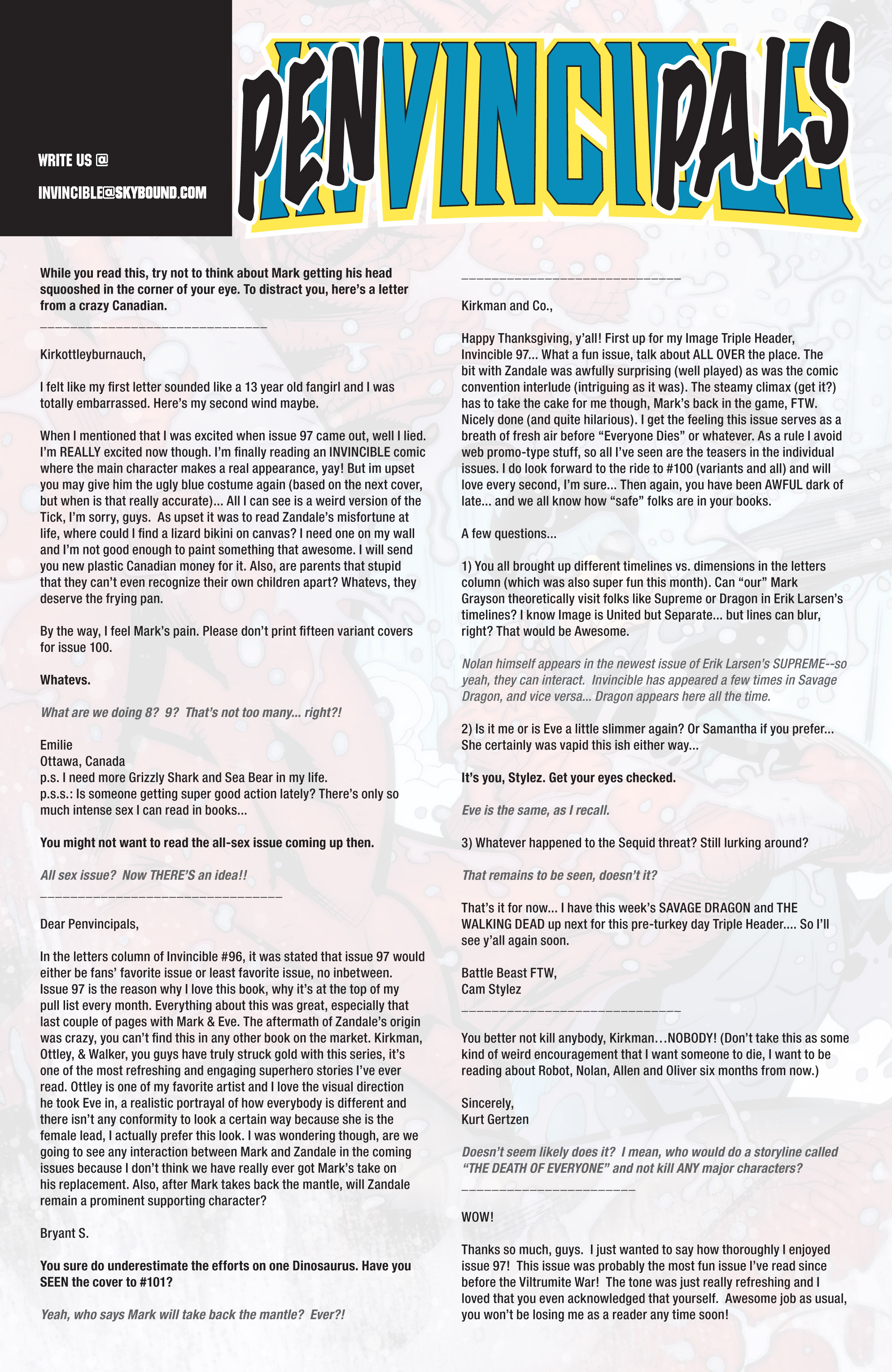 Read online Invincible comic - Issue #99