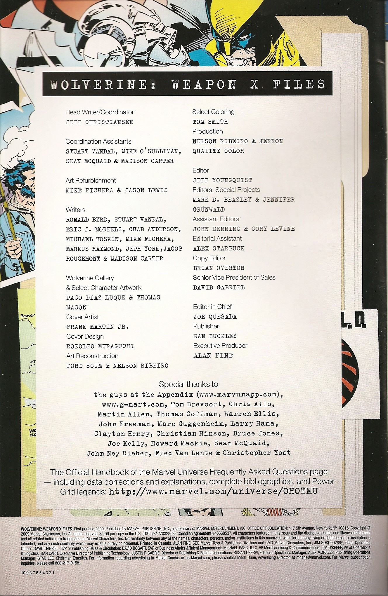 Read online Wolverine: Weapon X Files comic - Issue # TPB